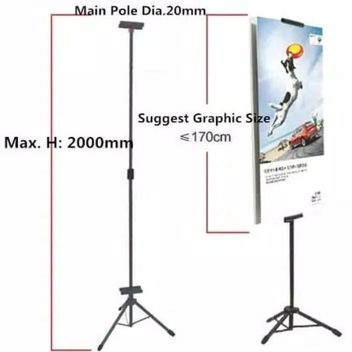 Jual Tiang Standing Rangka Tripod Tripot T Banner Benner | Shopee Indonesia