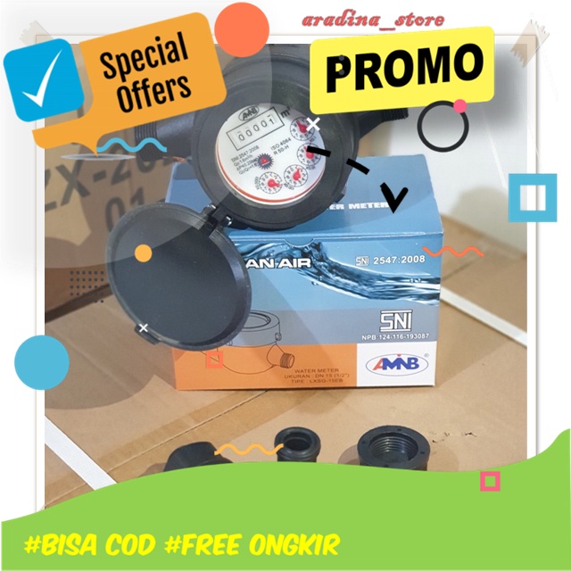 Jual Meteran Air PDAM SNI Kuningan Meteran Air Pam Plastik AMB Besi ...