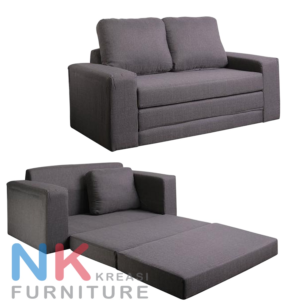 Jual Sofa Bed 2 dudukan sofabed kasur 2 seater minimalis | Shopee Indonesia