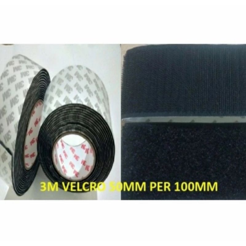 Jual Velcro tape kasar dan halus 3M - 5CM x 10cm untuk satu pasang ...