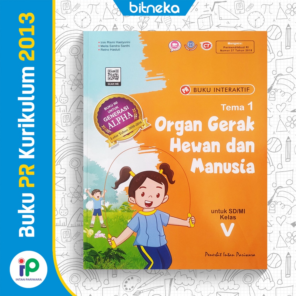 Jual Buku PR Interaktif SD/MI Kelas 5 Tema 1 Organ Gerak Hewan dan Manusia - Intan Pariwara ...