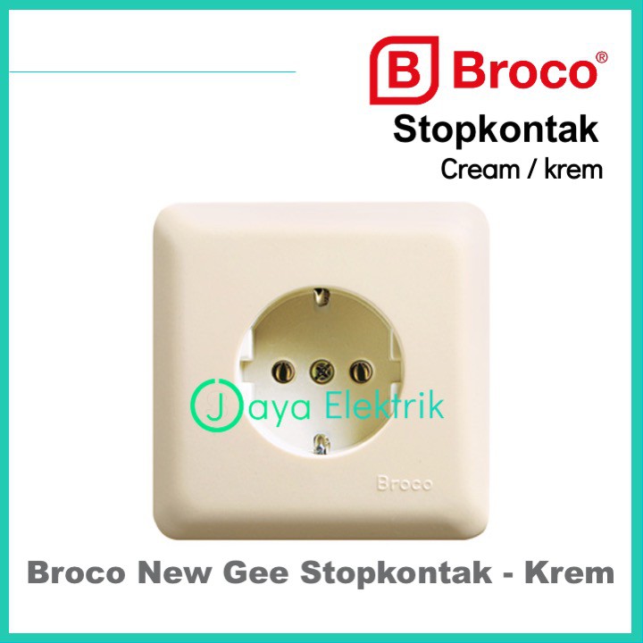 Jual BROCO IB STOP KONTAK ARDE CREAM 5511 5511U NEW GEE INBOW STOPKONTAK TANAM 1 WAY SOCKET ...