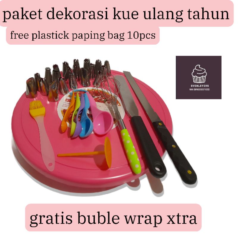 Jual Paket dekorasi kue ultah 01 set kue tart | Shopee Indonesia