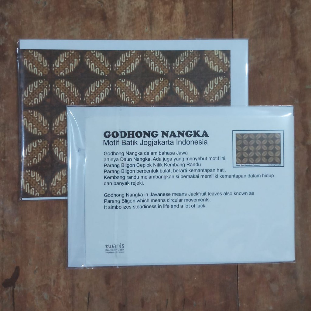 Jual GIFT CARD / BATIK GREETING CARD / KARTU UCAPAN BATIK MOTIF GODHONG ...