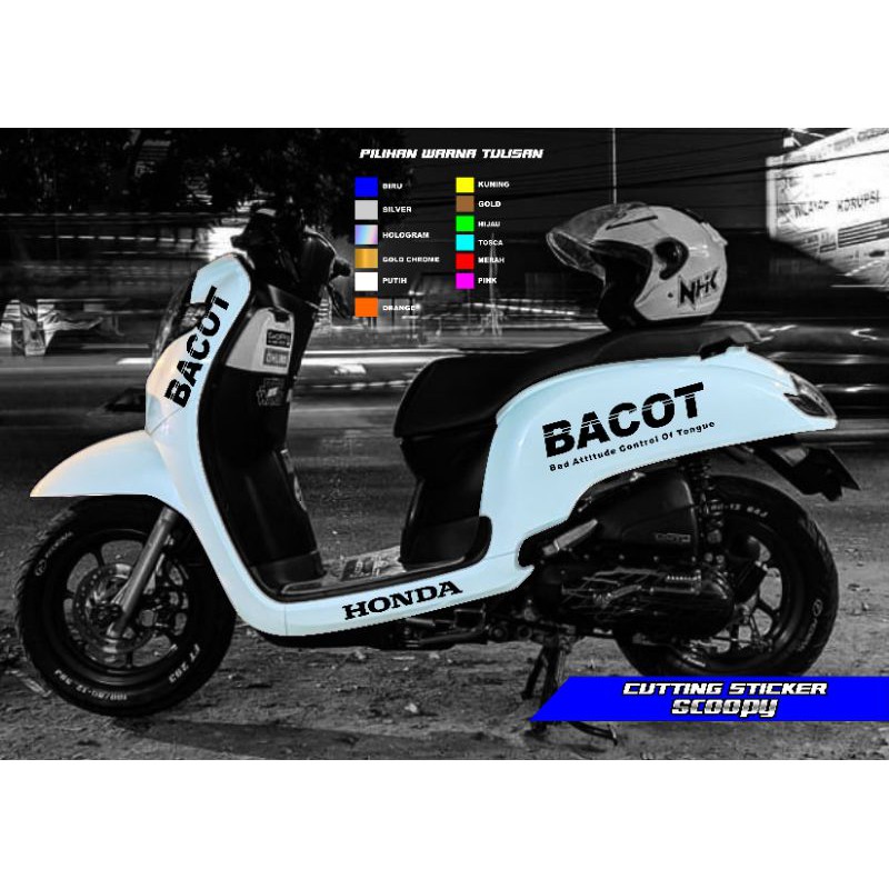 Jual sticker motor scoopy bacot | Shopee Indonesia