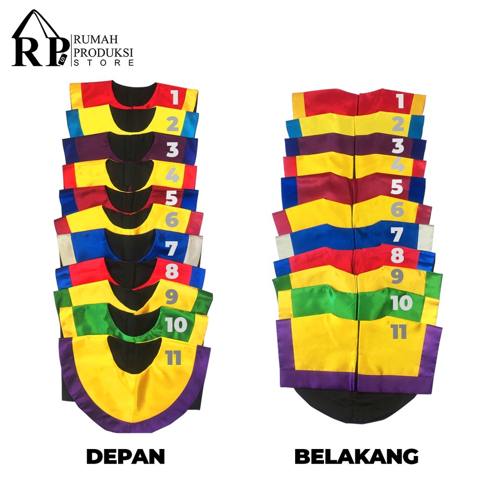 Jual RPS - Sleber Kerah Toga Wisuda Pria Wanita Dewasa Saten Triotex ...