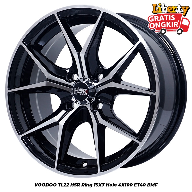 Jual Velg Mobil Murah surabaya Ring 15x7 Pcd 4x100 Et40 Hsr Wheel Type Voodoo | Shopee Indonesia