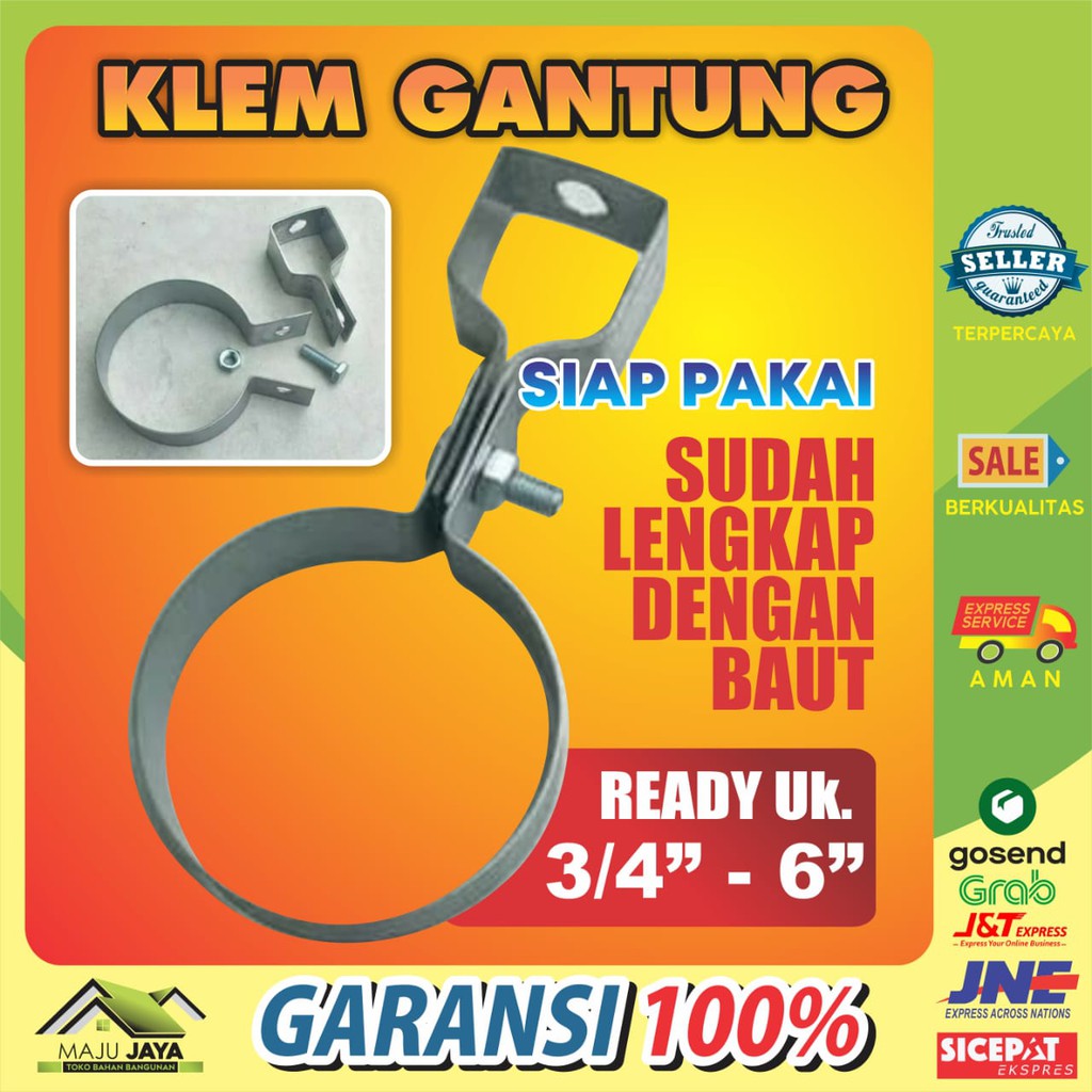 Jual Clamp Klem Clam Gantung Hanging Pipa | Shopee Indonesia