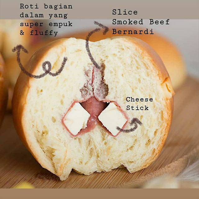 Jual Elisa Bakery Roti Hamburger Sapi Keju | Shopee Indonesia