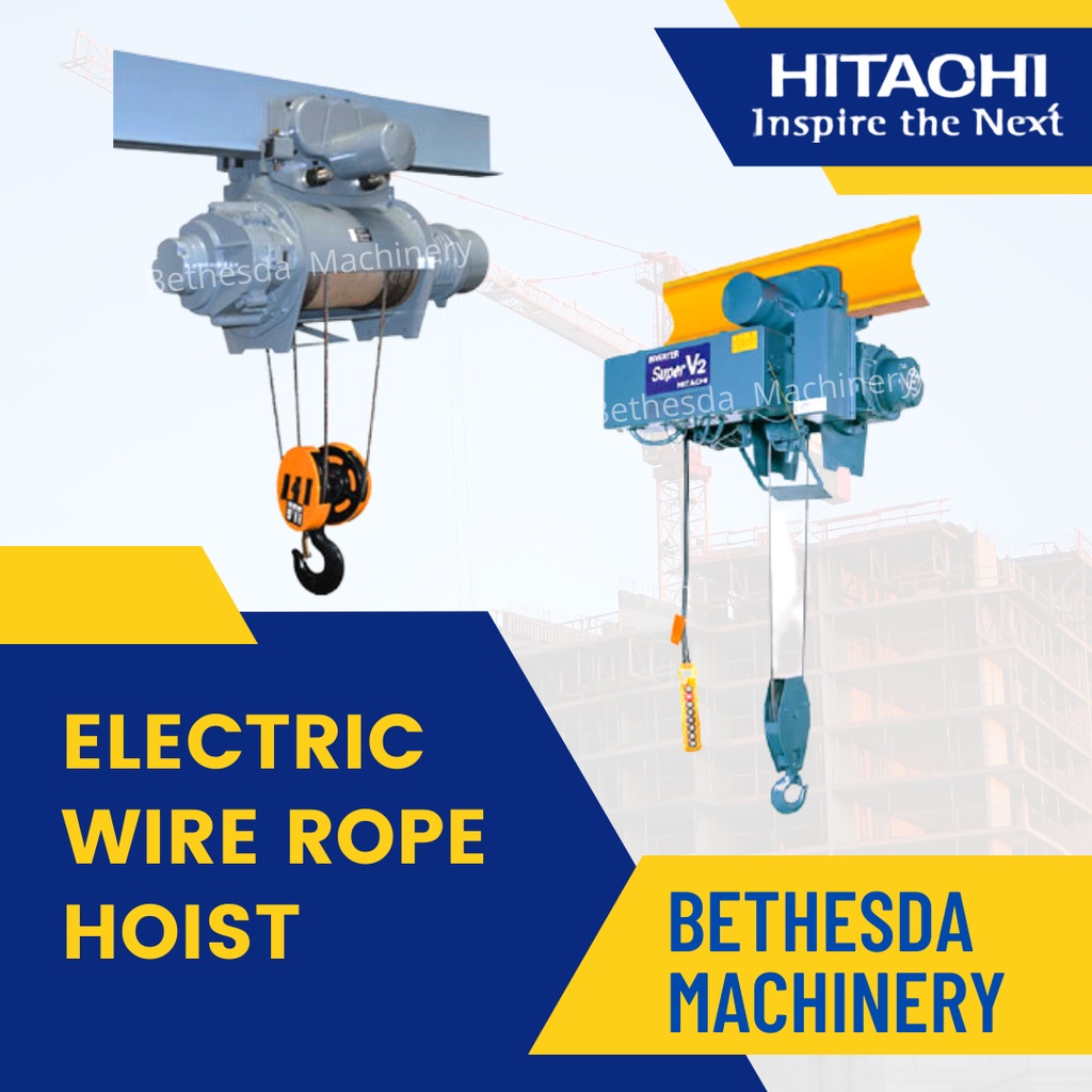 Jual Electric Wire Rope Hoist 3 Ton x 6 Meter Hitachi V Series | Shopee ...
