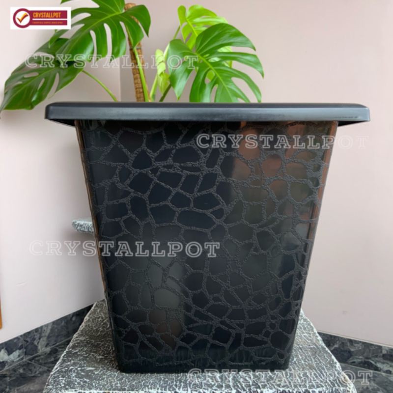 Jual POT BUNGA TANAMAN KOTAK TINGGI ROSA 40 HITAM - BJ ROSA 40SG HITAM ...