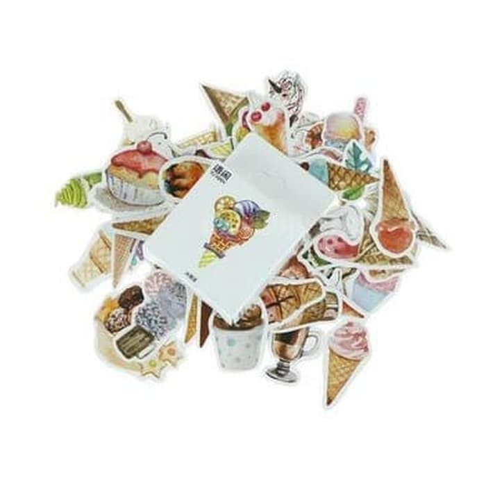 Jual Label Sticker - Ice Cream (50pcs) | Shopee Indonesia