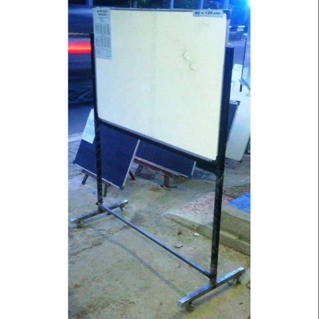 Jual Papan tulis white board stand uk 80x120 | Shopee Indonesia