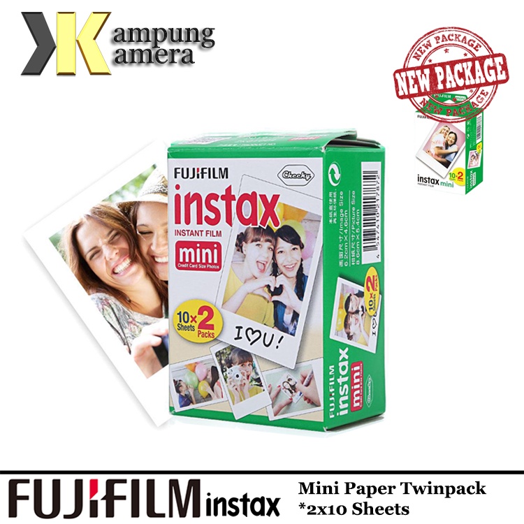 Jual Fujifilm Instax Mini Paper Plain Polos Twinpack Refill 2x10 Sheets ...