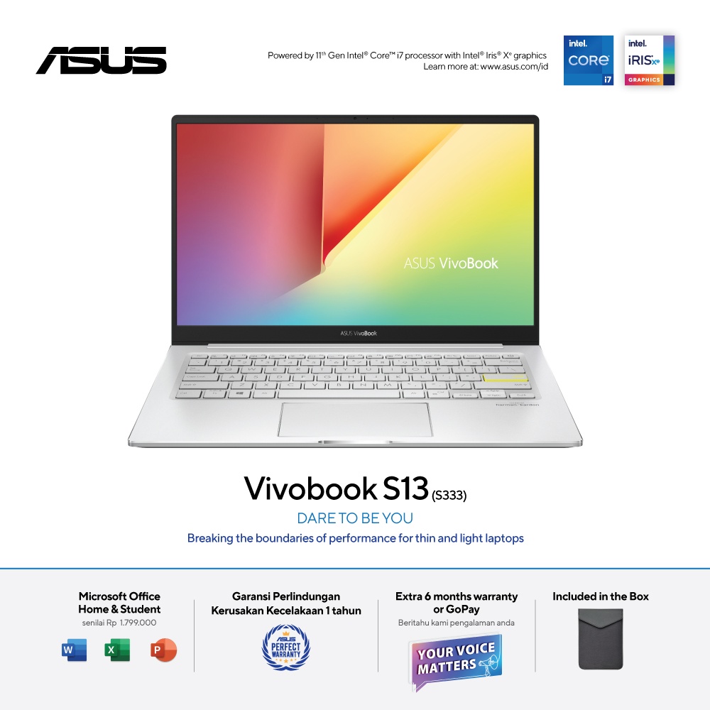 Jual Asus VivoBook S13 S333EA-EG751TS /Core i7-1165G7/8GB/512GB SSD ...
