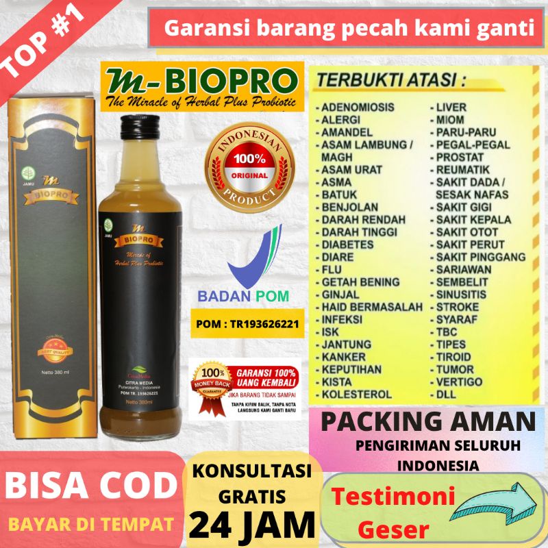 Jual (BISA COD) M biopro herbal Ajaib - MBiopro 100% Original - M bio ...