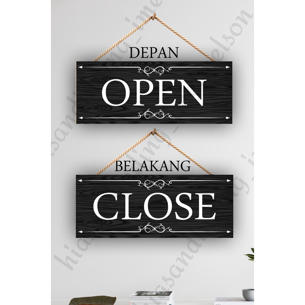 Jual 197/10x25cm/bolakbalik/hiasan dinding/ cafe/ pintu/toilet/tanda ...