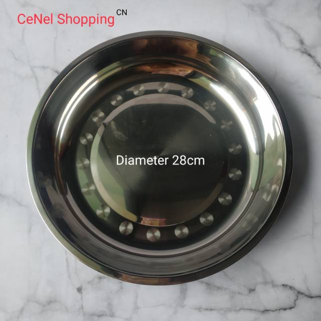 Jual Piring Dalam Stainless 28cm | Shopee Indonesia