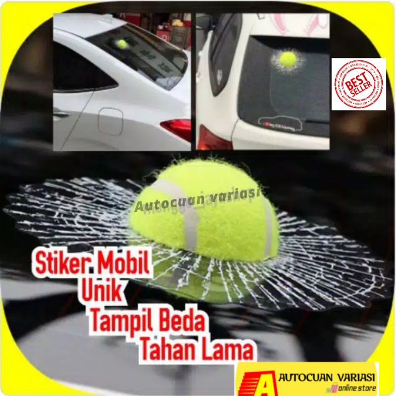 Jual Stiker Mobil 3D Model Bola Tenis Dan Baseball Sticker Mobil ...