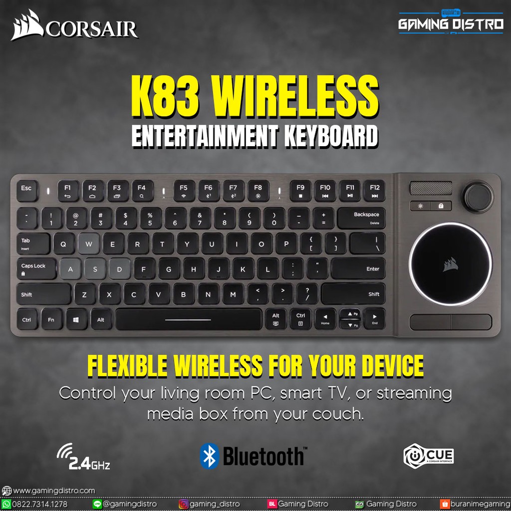 Jual Corsair K83 Wireless Entertainment Keyboard | Shopee Indonesia