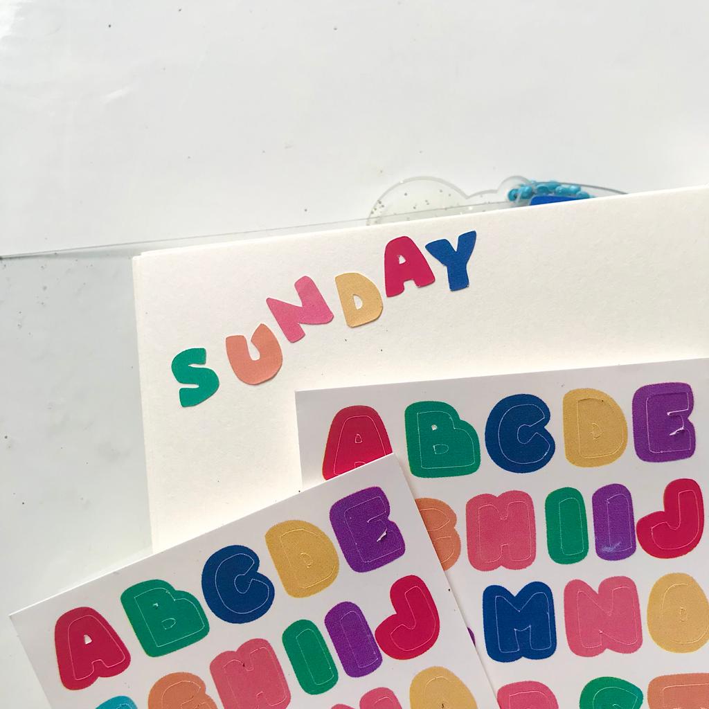 Jual Rainbow alphabet sticker sheet | Shopee Indonesia