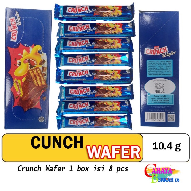 Jual Nestle Crunch Wafer Chocolate 1 box isi 8 x 10,4gr | Shopee Indonesia