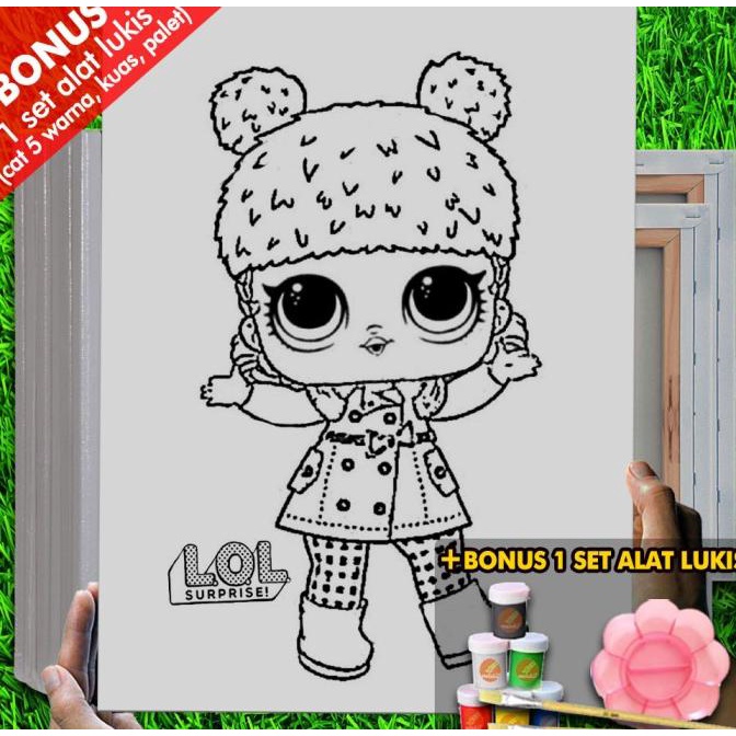 Jual Kanvas Lukis Anak Gambar LOL Surprise Bonus Mewarnai Outline ...