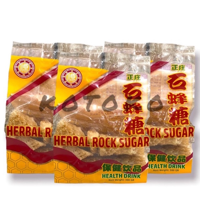 Jual Herbal Rock Sugar / Gula Batu Madu Honey 300gr | Shopee Indonesia