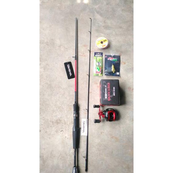 Jual Paketan Joran Bait Casting Daiwa Crossfire 662MHB 195cm 10-20Lbs Carbon Dan Reel BC MAGURO ...