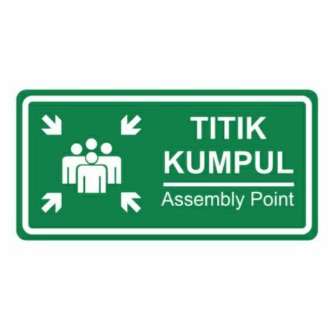 Jual Rambu Assembly Point Titik Kumpul 20cm x 40cm Plat Alumunium ...