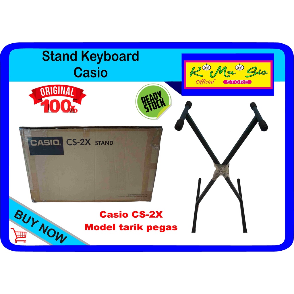 Jual [ COD ] Stand keyboard Casio CS-2X original model tarik pegas ...