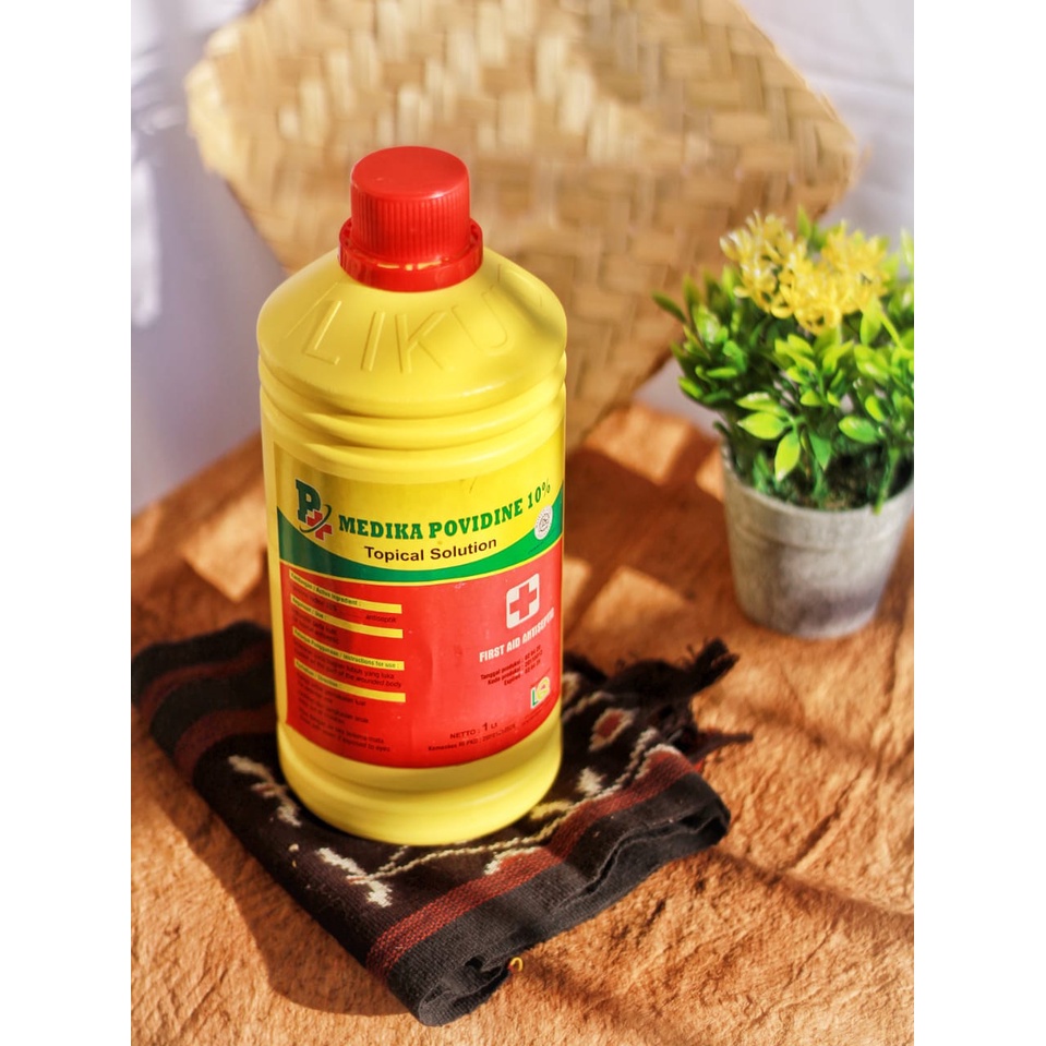 Jual Medika Povidone 10% 1Liter / Betadin 1liter / Obat merah 1 liter ...