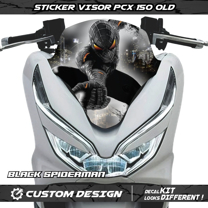 Jual STICKER VISOR WINDSHIELD HONDA PCX NEW PCX OLD SPIDER LEM KUAT ...