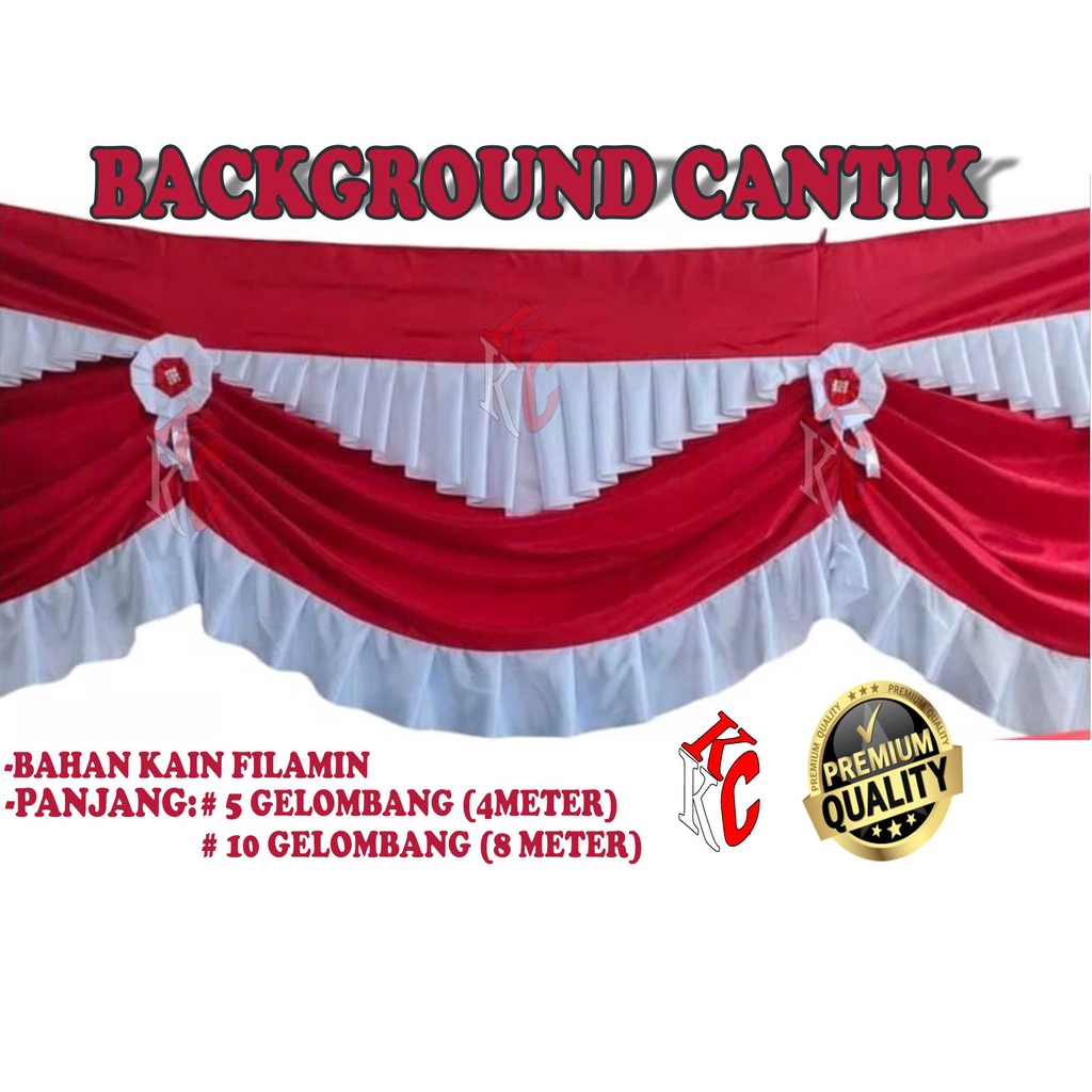Jual BACKGROUND MERAH PUTIH REMPEL RENTEK BEGRON CANTIK BACKGROUND KAIN ...