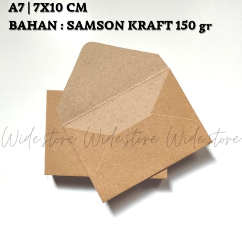 Jual A7 Amplop vintage Kraft paper | 150 gr amplop Aesthetic| UK 7x10 ...