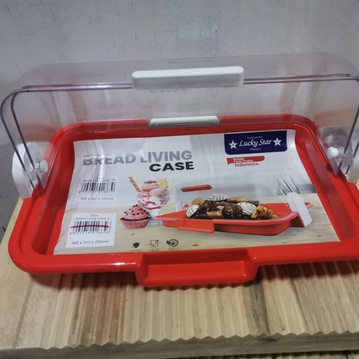 Jual Tempat Roti Living Case LuckyStar + Tutup Mika Bening - Tempat ...