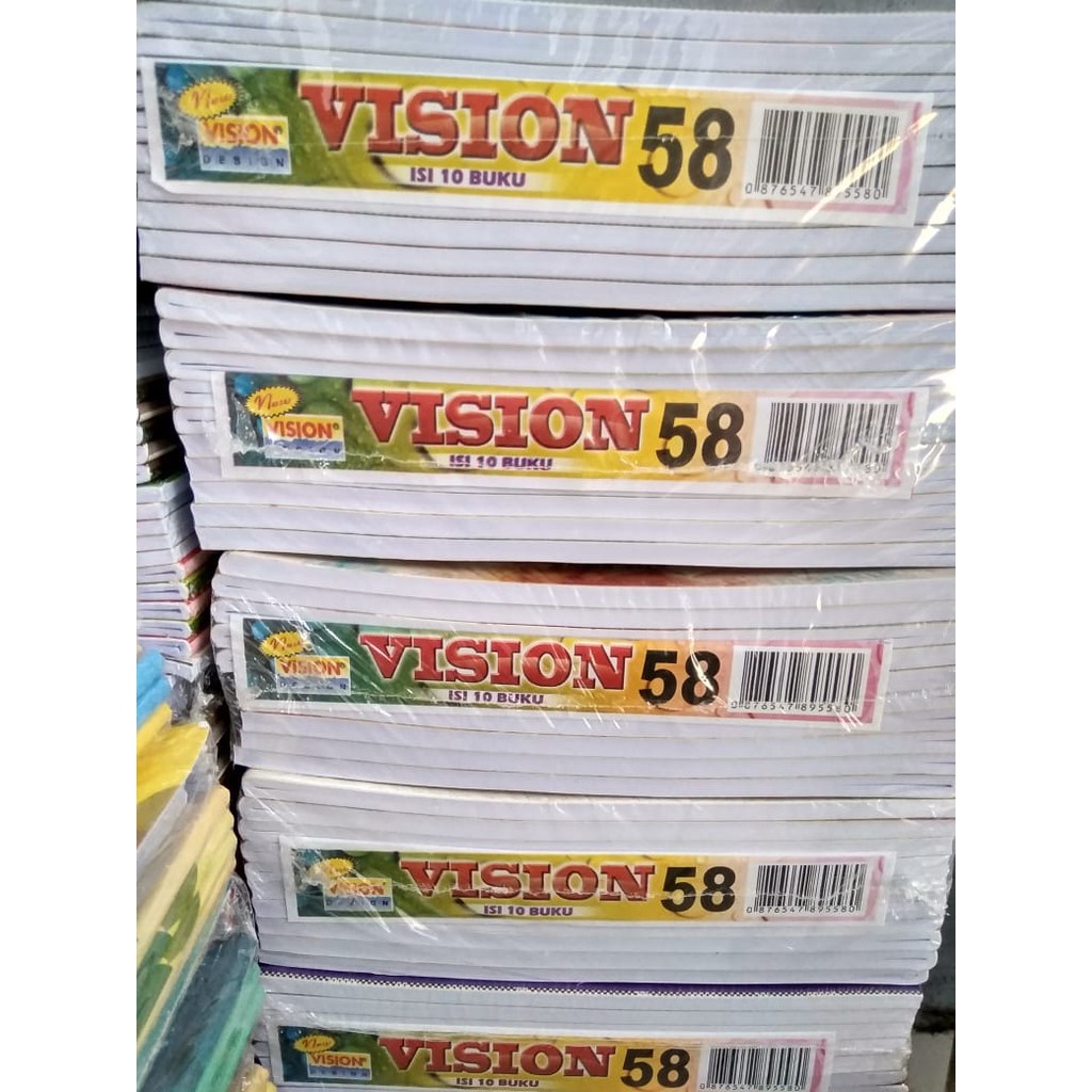 Jual Buku Tulis Vision 58 Lembar Isi 10 Pcs Buku | Shopee Indonesia
