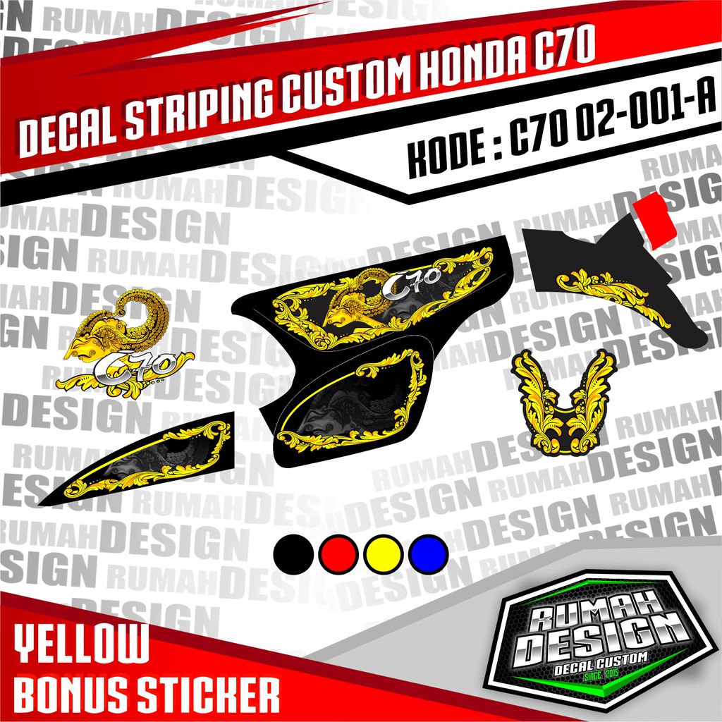 Jual STRIPING CUSTOM C70 02 ARJUNA | Shopee Indonesia