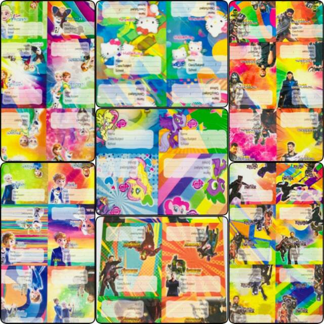 Jual Label Nama / Label Sticker Nama Motif Kartun (Acb Berkah ...