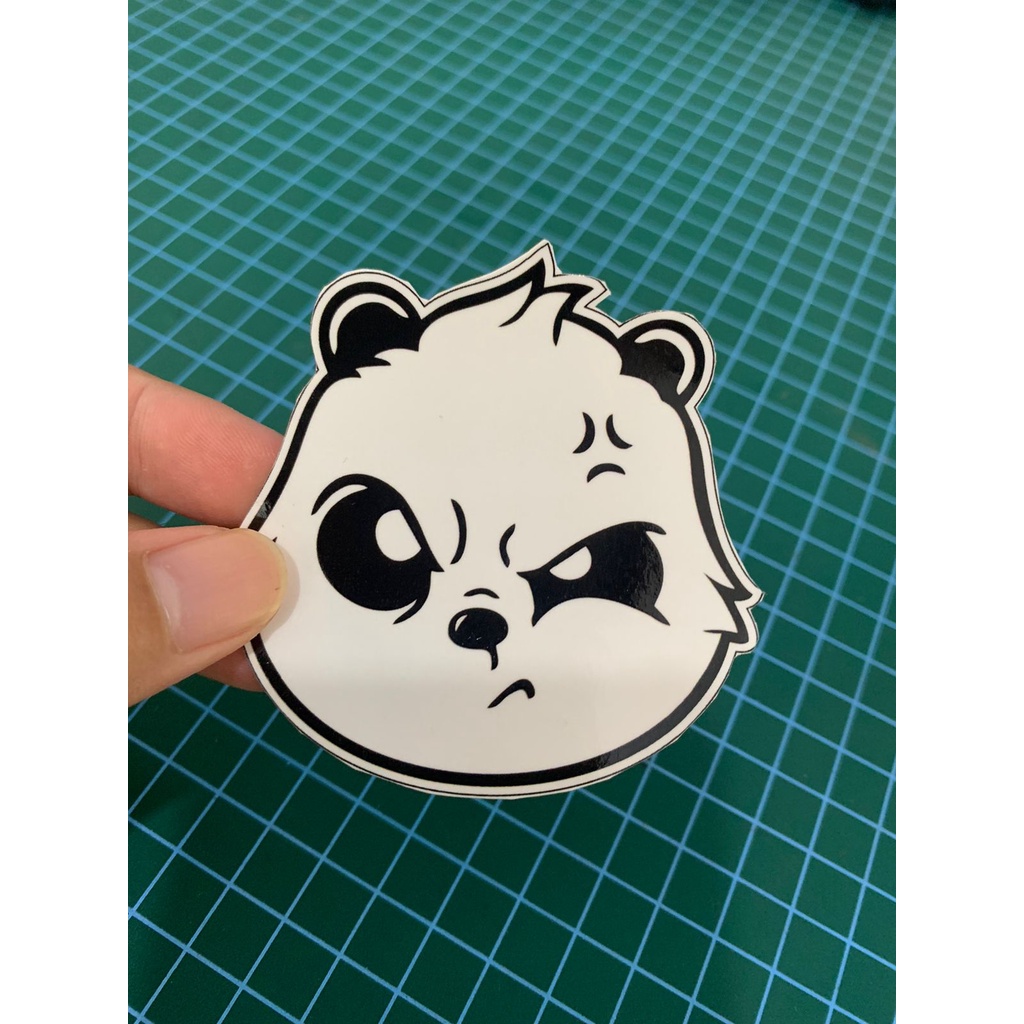 Jual Stiker Panda Marah jutek stiker Printing | Shopee Indonesia
