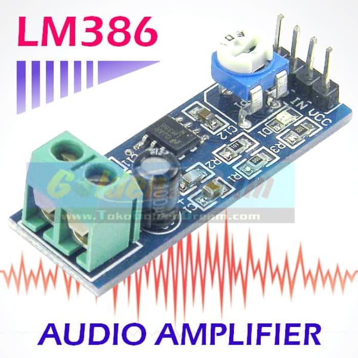 Jual LM386 Audio Amplifier Mini Ampli LM 386 5~12v 200x Adjustable ...
