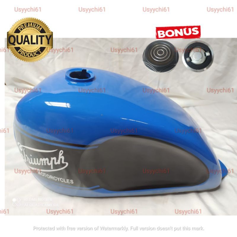 Jual Tangki Cat Triumph Japstyle Bobber Custom Blue | Shopee Indonesia