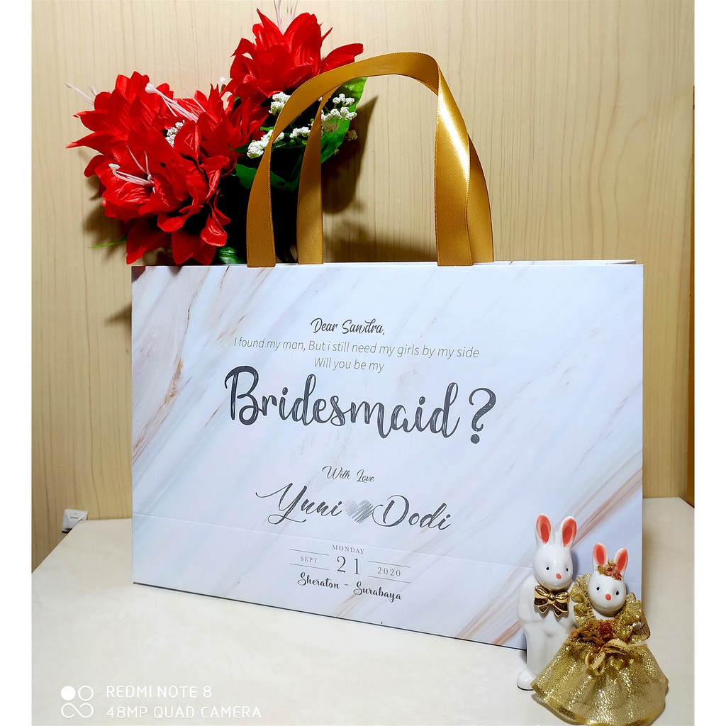 Jual TKMPaperbag Sliding Bag Sliding Box Bridesmaid Landscape - Tas ...