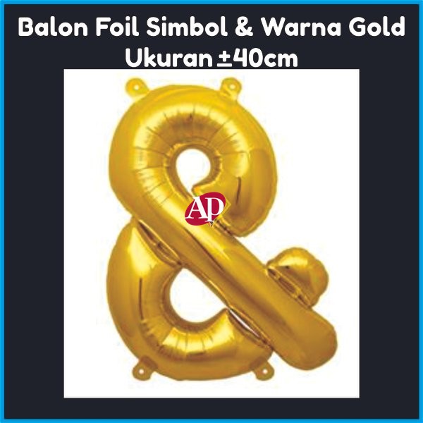 Jual Balon Foil Simbol & Dan / Balon Foil Simbol Dan / Balon Huruf Dan ...