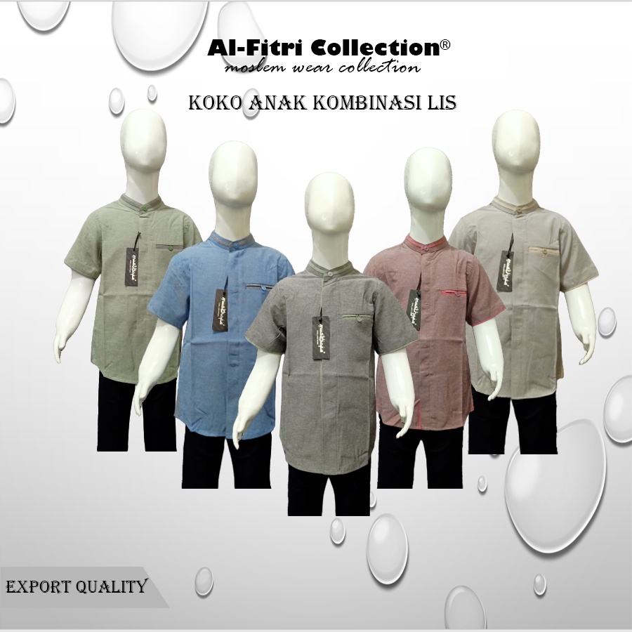 Jual Koko Anak Lengan Pendek Kombinasi Lis | Shopee Indonesia