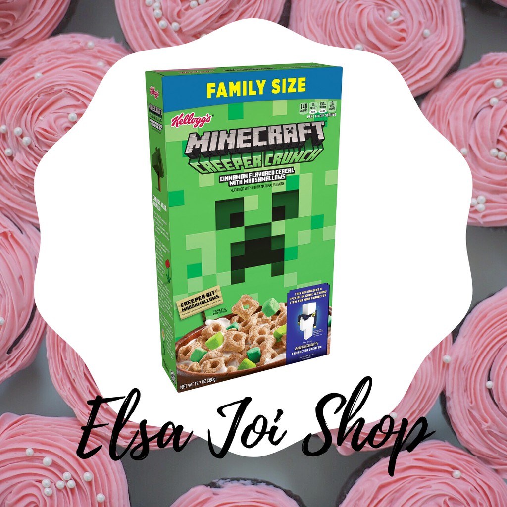 Jual Kellogg's Minecraft Creeper Crunch Cereal with Marshmallows ...