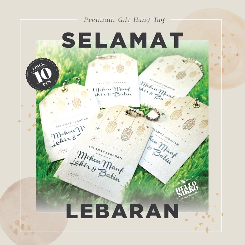 Jual Lebaran Gift tag - Hang tag kartu ucapan kado sticker hampers ...