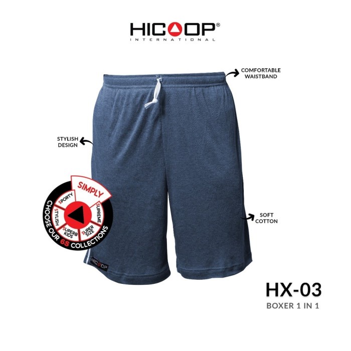 Jual CELANA DALAM KOLOR BOXER PANJANG PRIA HICOOP HX-03 BAHAN ...