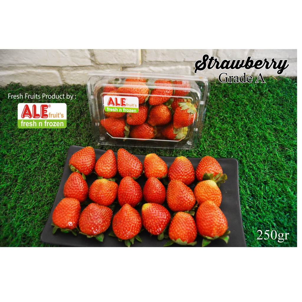 Jual strawbery, stroberi, strawberi fresh grade A kemasan 250gr ...