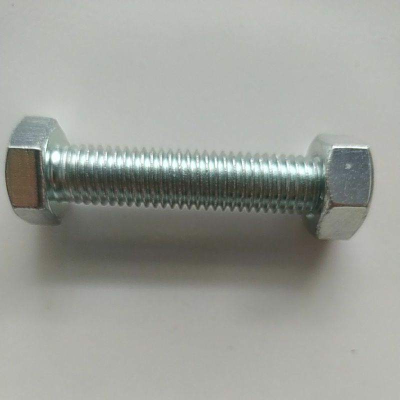 Jual baut mur besi M14 x 70 putih kunci 22 P2.0 panjang 7 cm | Shopee Indonesia